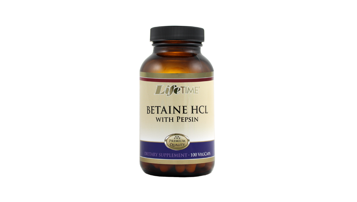 LIFETIME BETAINE HCL + PEPSIN KAPSULE A100
